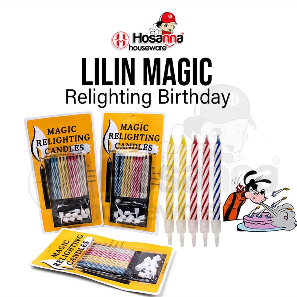 Jual 10pcs Lilin Magic Relighting Candle / Lilin Ulang Tahun Magic ...