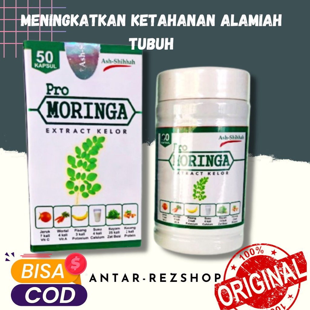 Jual Kapsul Ekstrak Daun Kelor Pro Moringa Ash-Shihhah Mengobati Mata ...