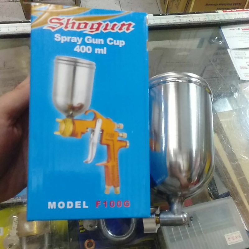 Jual tabung cat atas only merek shogun f75 / spray gun cup shogun 440ml ...