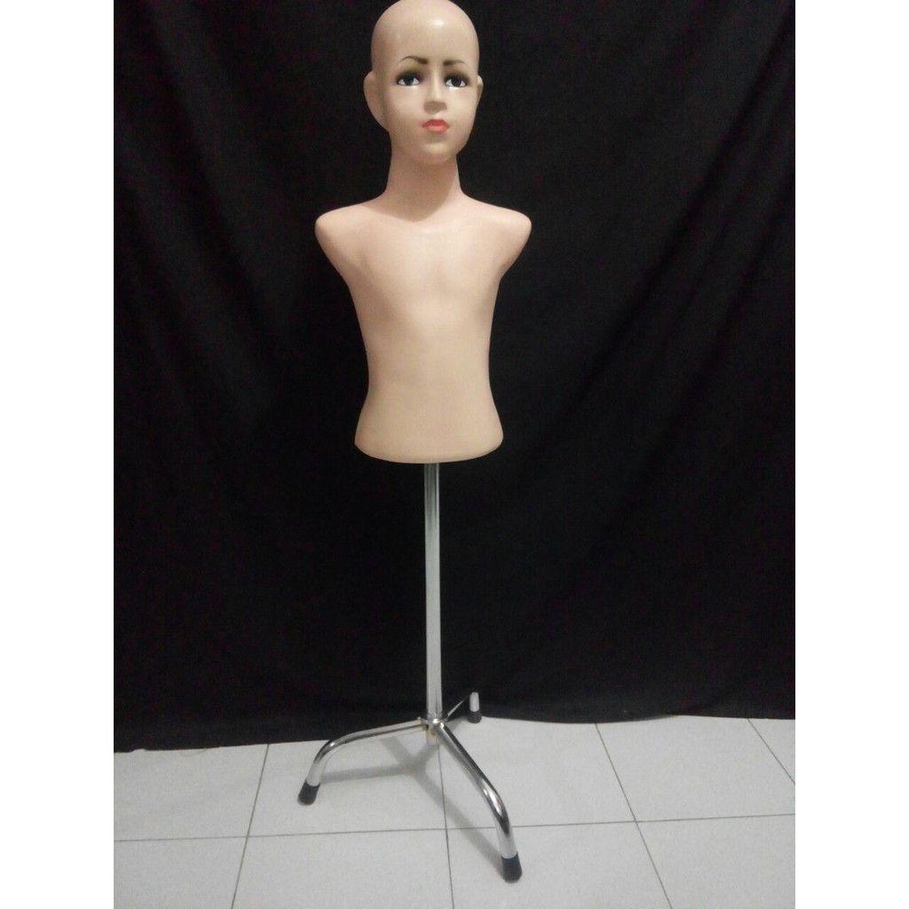 Jual manekin torso botak anak anak dengan tiang besi bisa di set ...