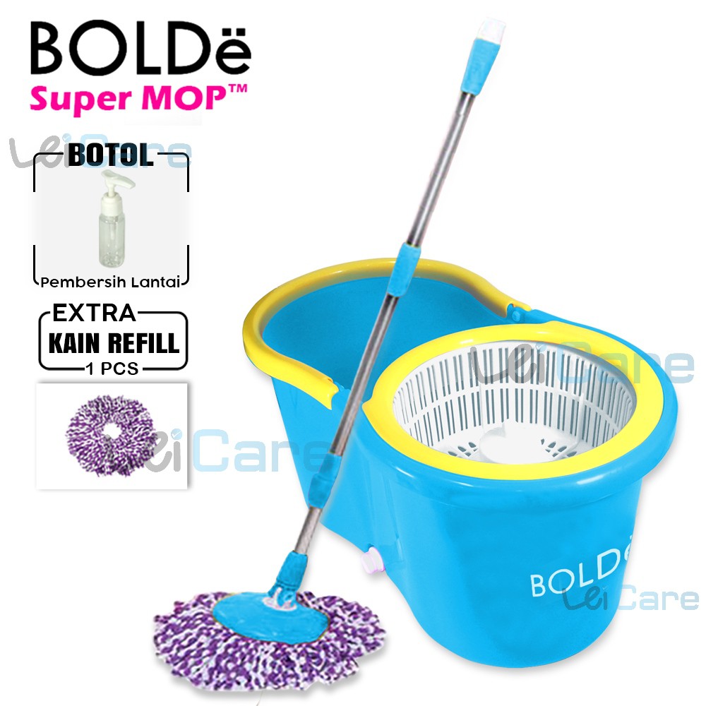 Jual Bolde Super Mop Alat Pel Lantai Otomatis 168+ FREE Botol Sabun ...