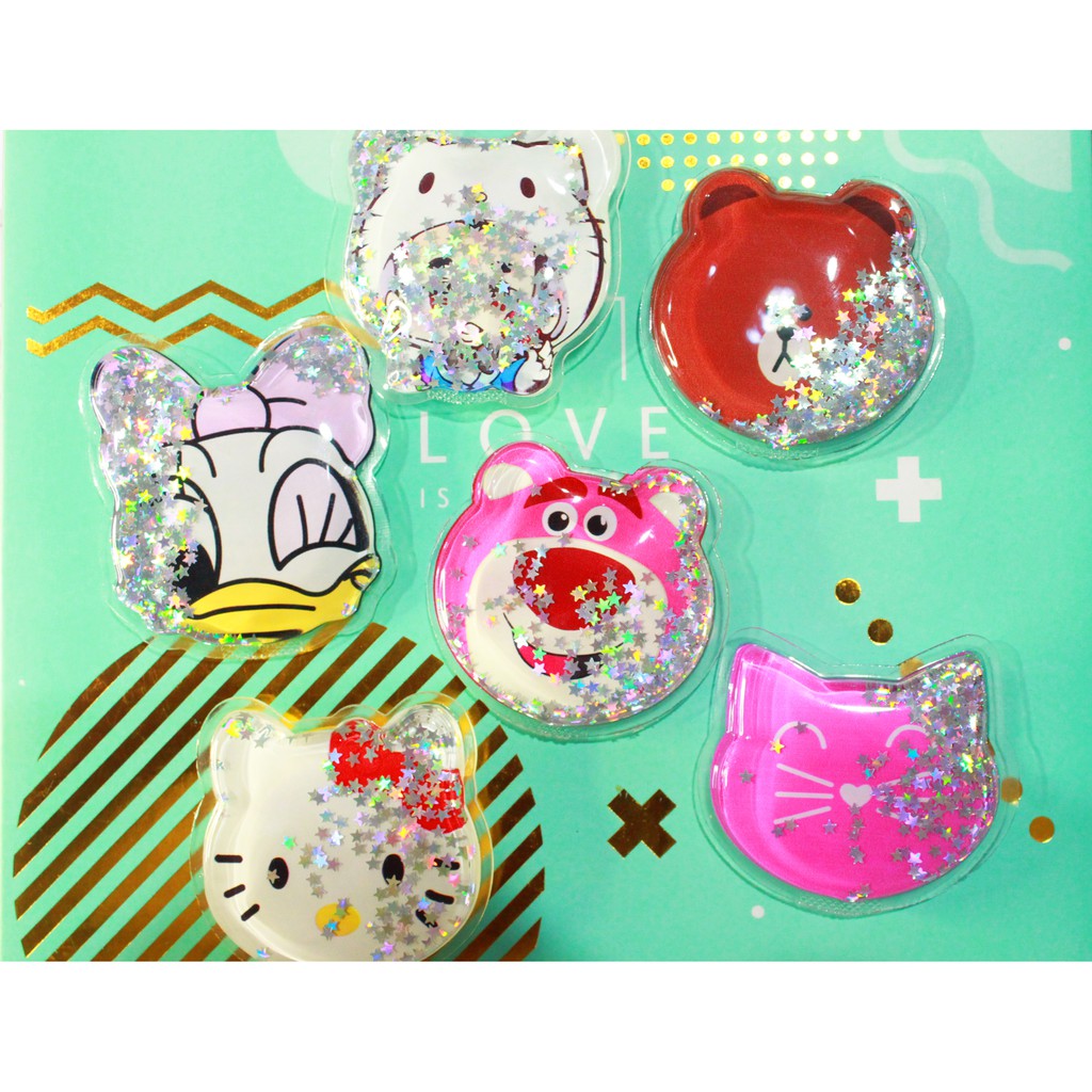 Jual CaseDove- Popsocket Glitter Liquid Karakter Disney Bubble Tea Lucu ...