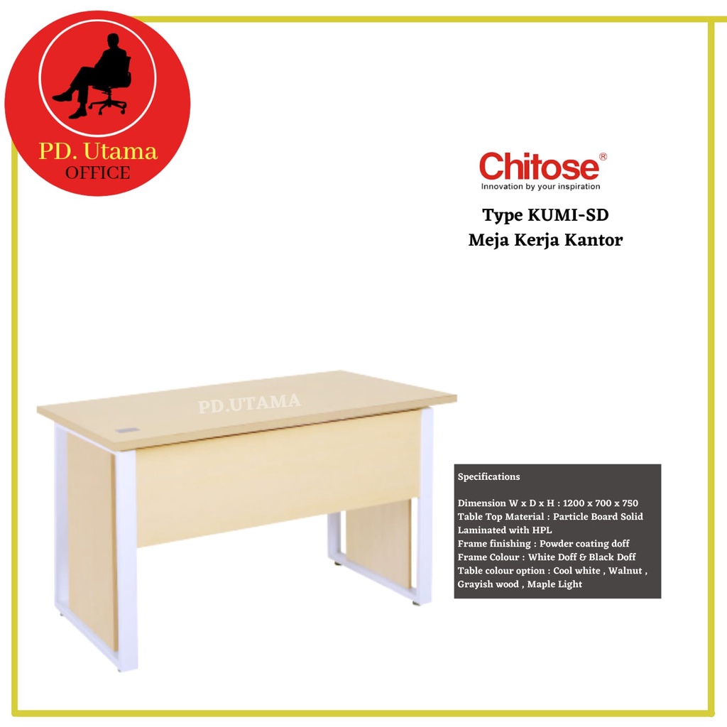 Jual Meja Kerja Chitose KUMI-SD Meja Kantor/Meja Tulis | Shopee Indonesia