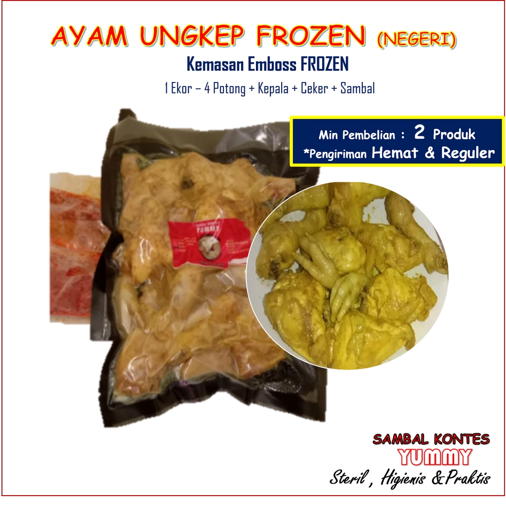 Jual Ayam Ungkep Frozen 1 Ekor Besar Sambal Kontes Yummy Kemasan Emboss ...