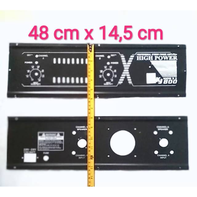 Jual Panel Depan Belakang Box power amplifier sound system ampli audio besar jumbo besi 48 cm ...