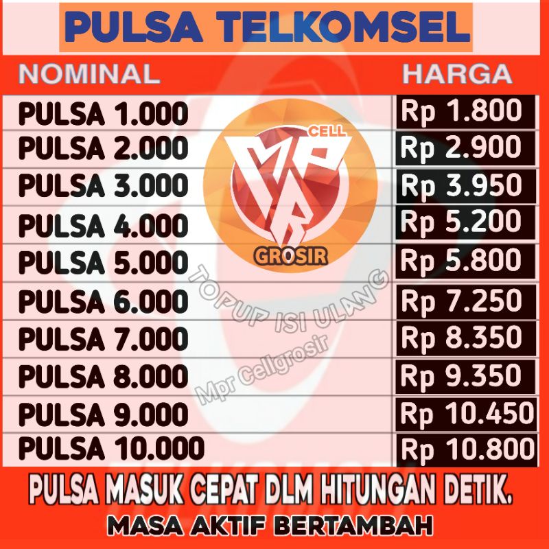 Jual PULSA REGULER TELKOMSEL 1K - 10K As Simpati Loop ( Inject Topup ...