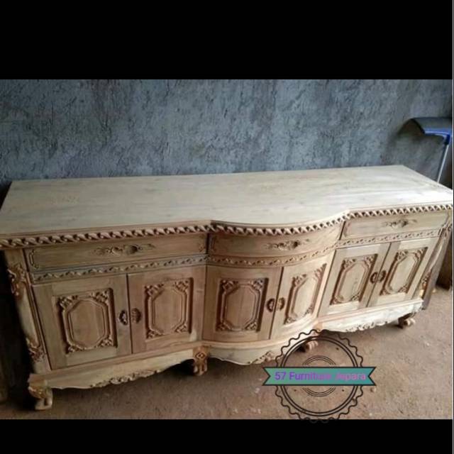 Jual Bufet/ Bupet panjang pembatas ruangan kayu jati - Lemari pendek ...