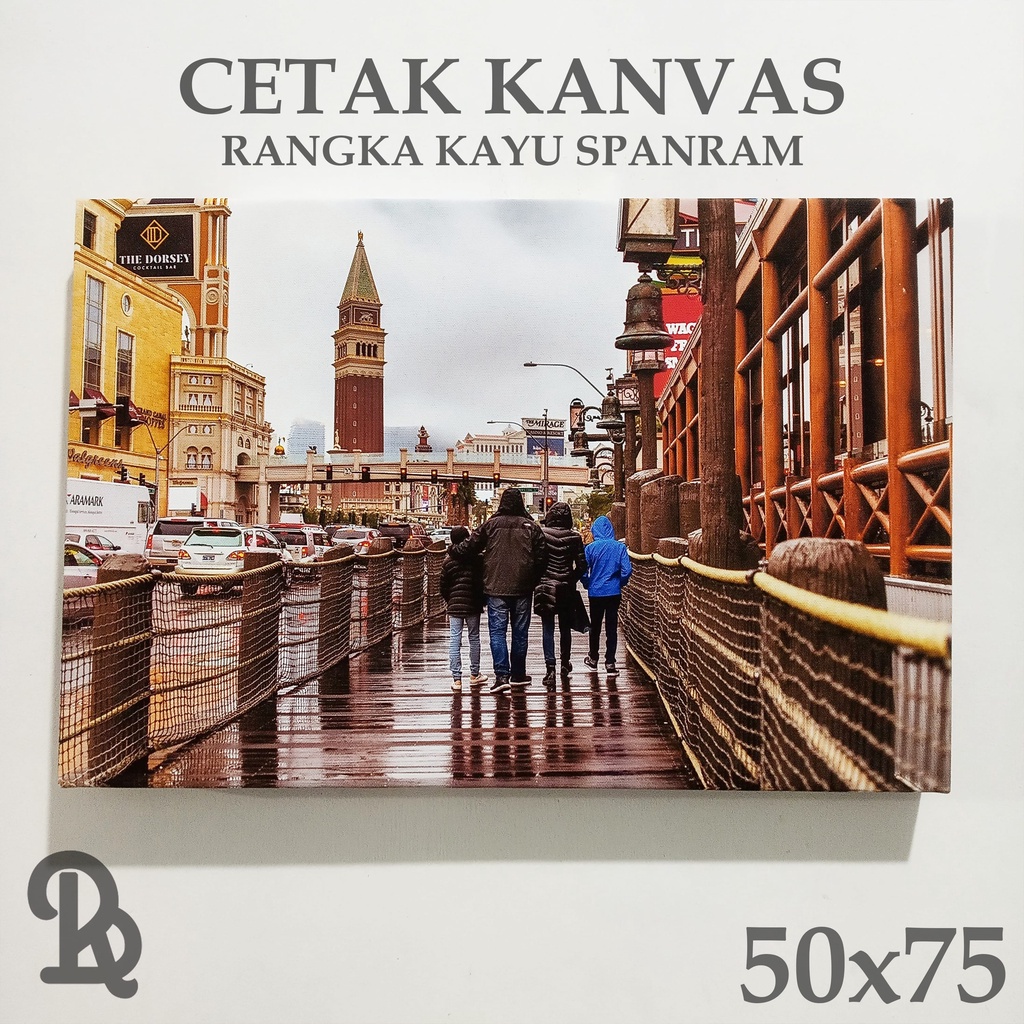 Jual cetak foto kanvas + rangka kayu spanram (50x75cm) canvas photo ...