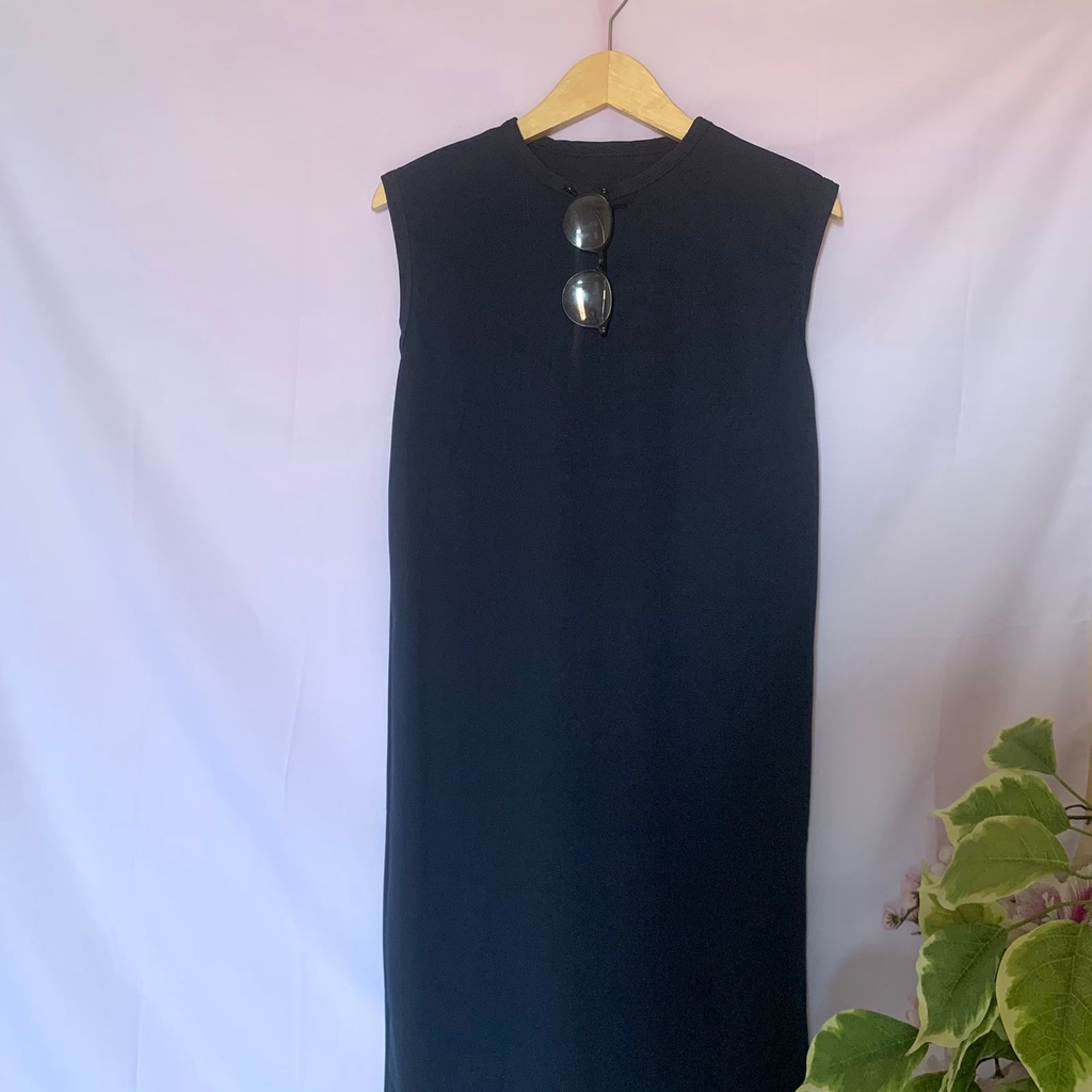 Jual Inner Dress Span Tanpa Lengan Jersey High Quality Long Iner Dress ...