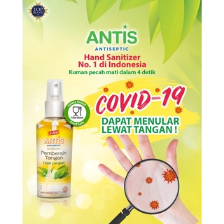 Jual ANTIS - Hand Sanitizer Spray Cair 55ml Aroma Timun Jeruk Nipis ...