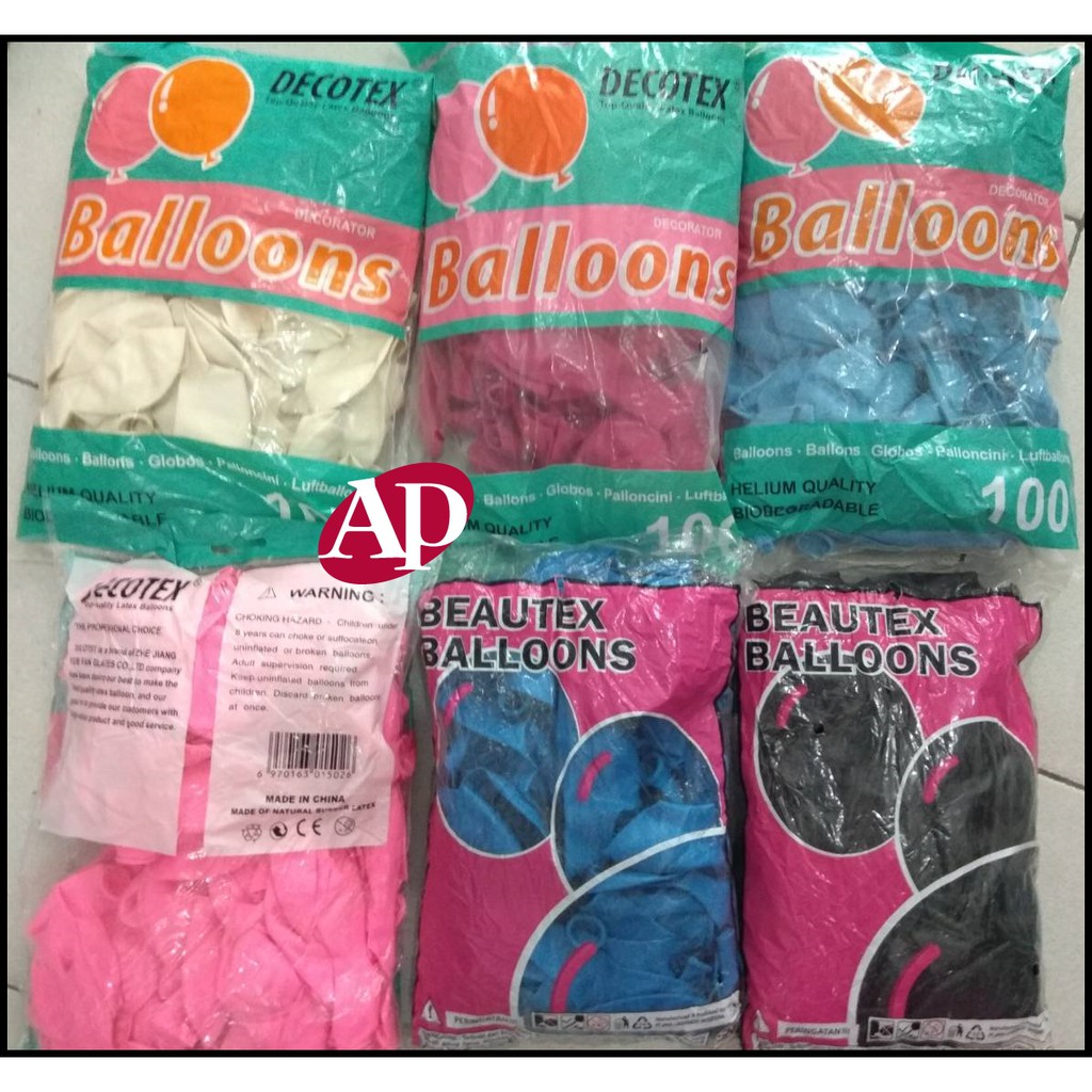 Jual Balon Latex Doff Grosir 12 Inc (1 pak isi 100 | Shopee Indonesia