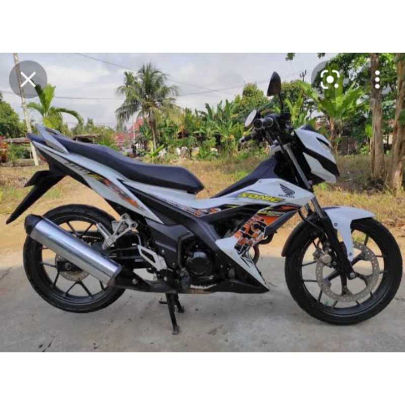 Jual striping sticker standar Honda Sonic 2015 putih orange | Shopee ...