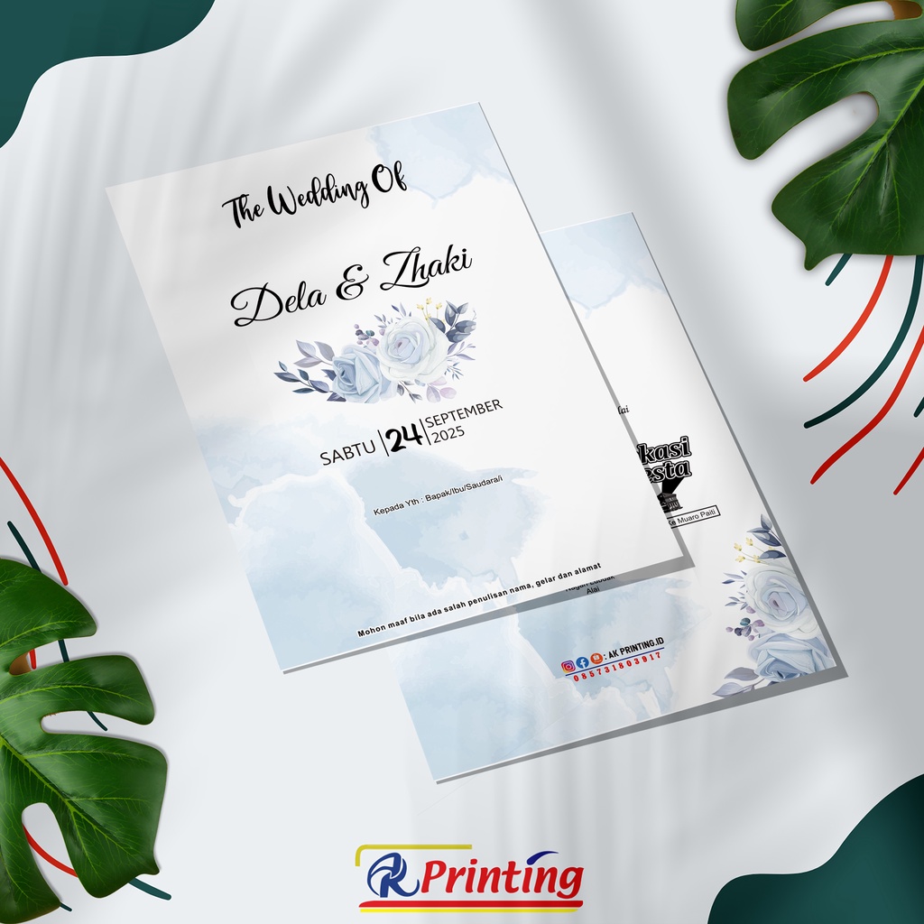 Jual Undangan Pernikahan Murah unik elegan Rustik Rustic Bunga COD ...