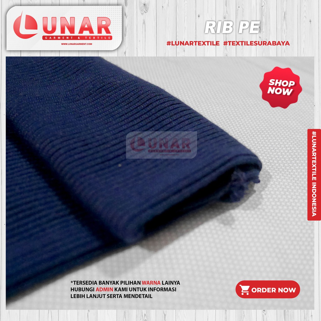 Jual Kain RIB atau BUR PE 1/2 KG Manset Jaket, Sweater, Hoodie untuk ...