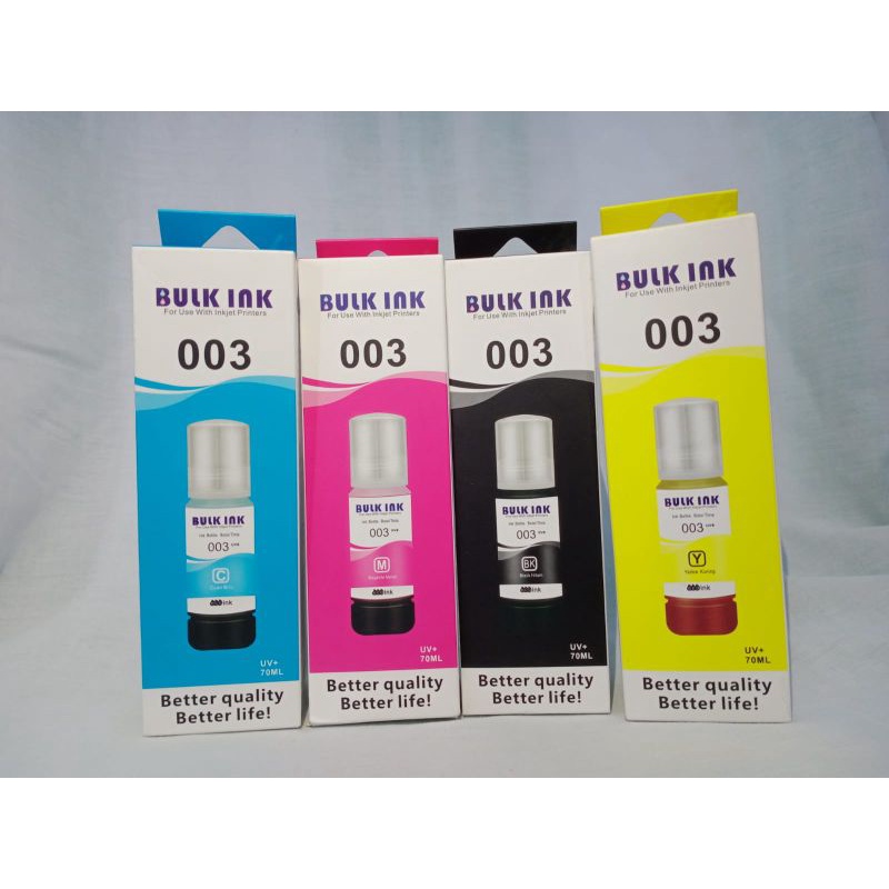Jual Tinta Epson Original Bulk Ink (c,m,y,bk) seri 003 L3110 L1110 ...