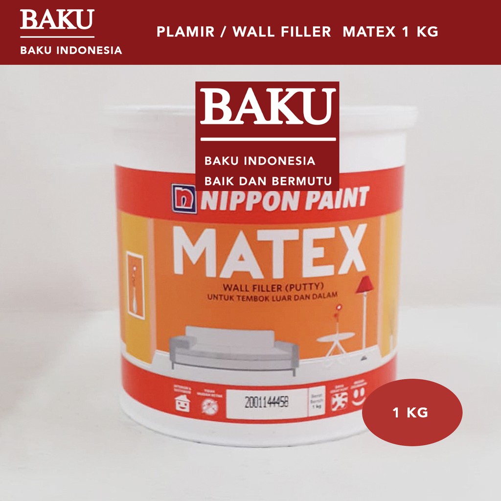 Jual Plamir / Wall Filler Matex 1 kg | Shopee Indonesia