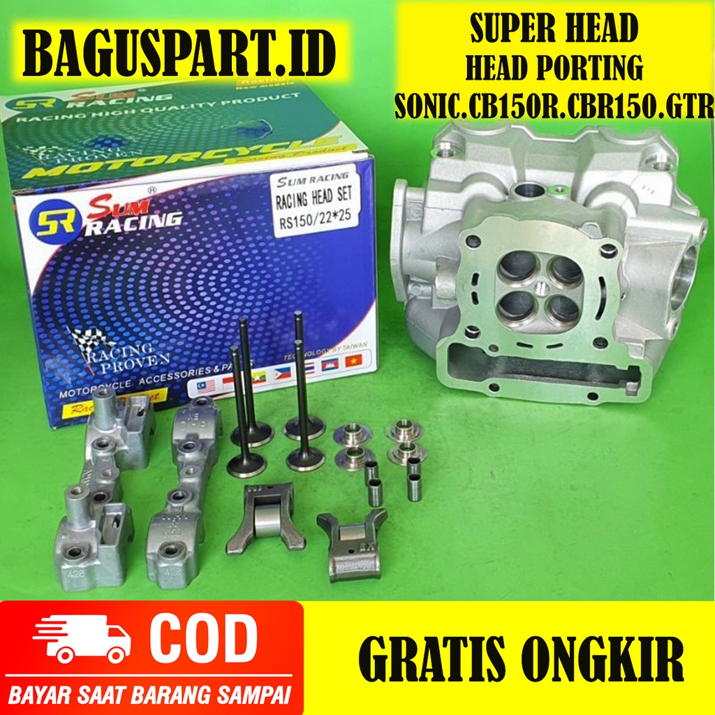 Jual SUPER HEAD PORTING 20-23 22-25 SONIC SUPRA GTR CBR 150 CB150R SUM ...