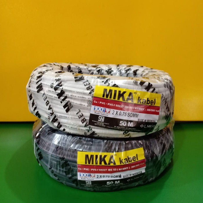 Jual Kabel Serabut Mika NYMHY 2 x 0,75mm 50M Listrik Isolasi Ecer Per Meter | Shopee Indonesia