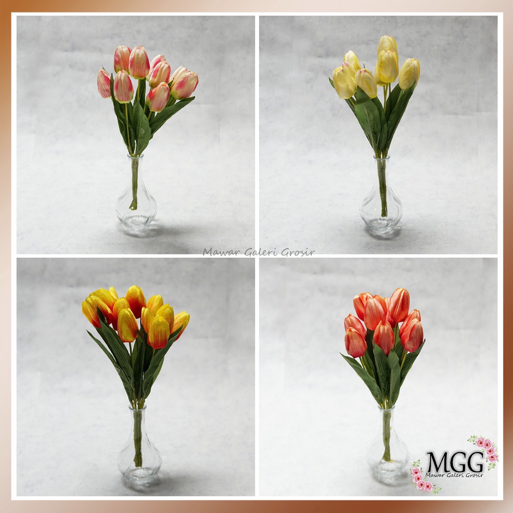 Jual Bunga Tulip X9 (satuan) Bunga Artificial / Bunga Plastik / Bunga ...