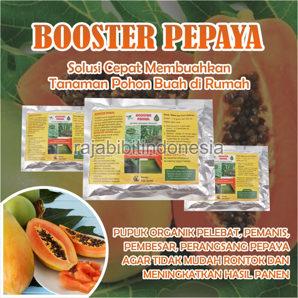 Jual Pupuk Booster Organik Pepaya Agar Cepat Berbuah Lebat, Pupuk Booster Pemicu Dan Penyubur ...