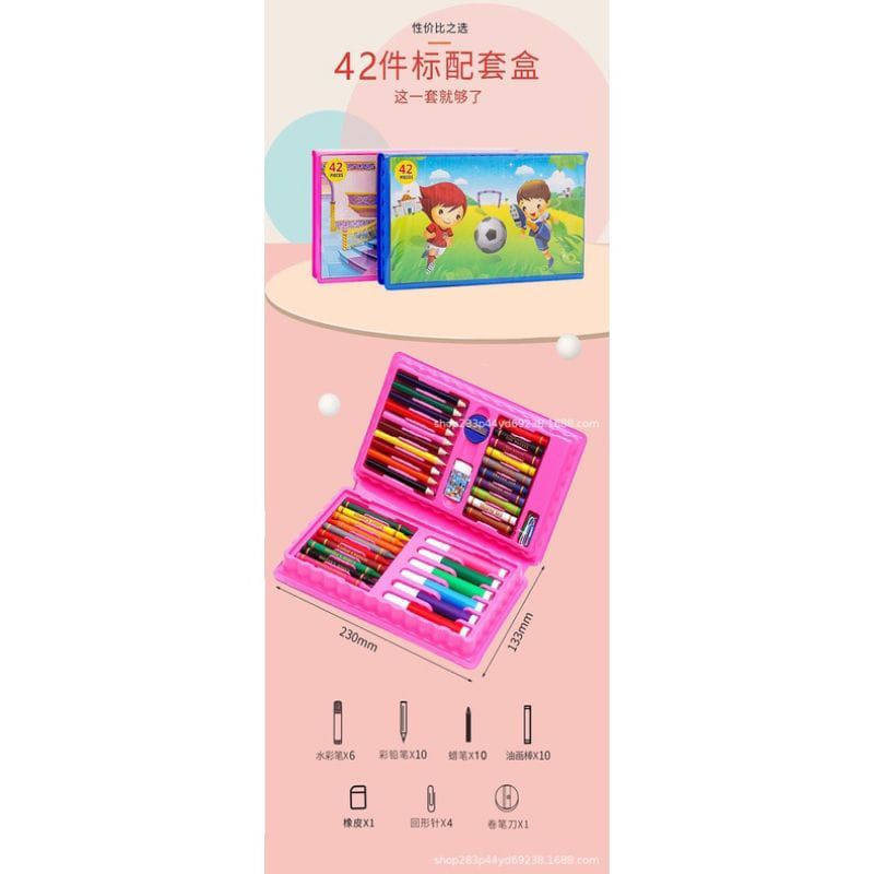 Jual MM - crayon art set 208 warna - Crayon Mewarnai 208pcs in 1 Pensil ...