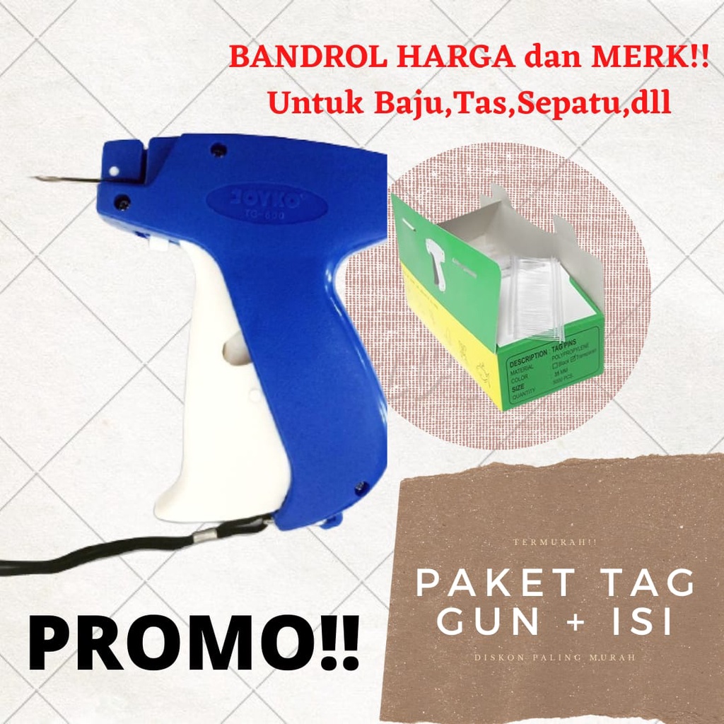 Jual BAYAR DI TEMPAT PAKET MESIN BANDROL HARGA DAN MERK TAG GUN + ISI ...
