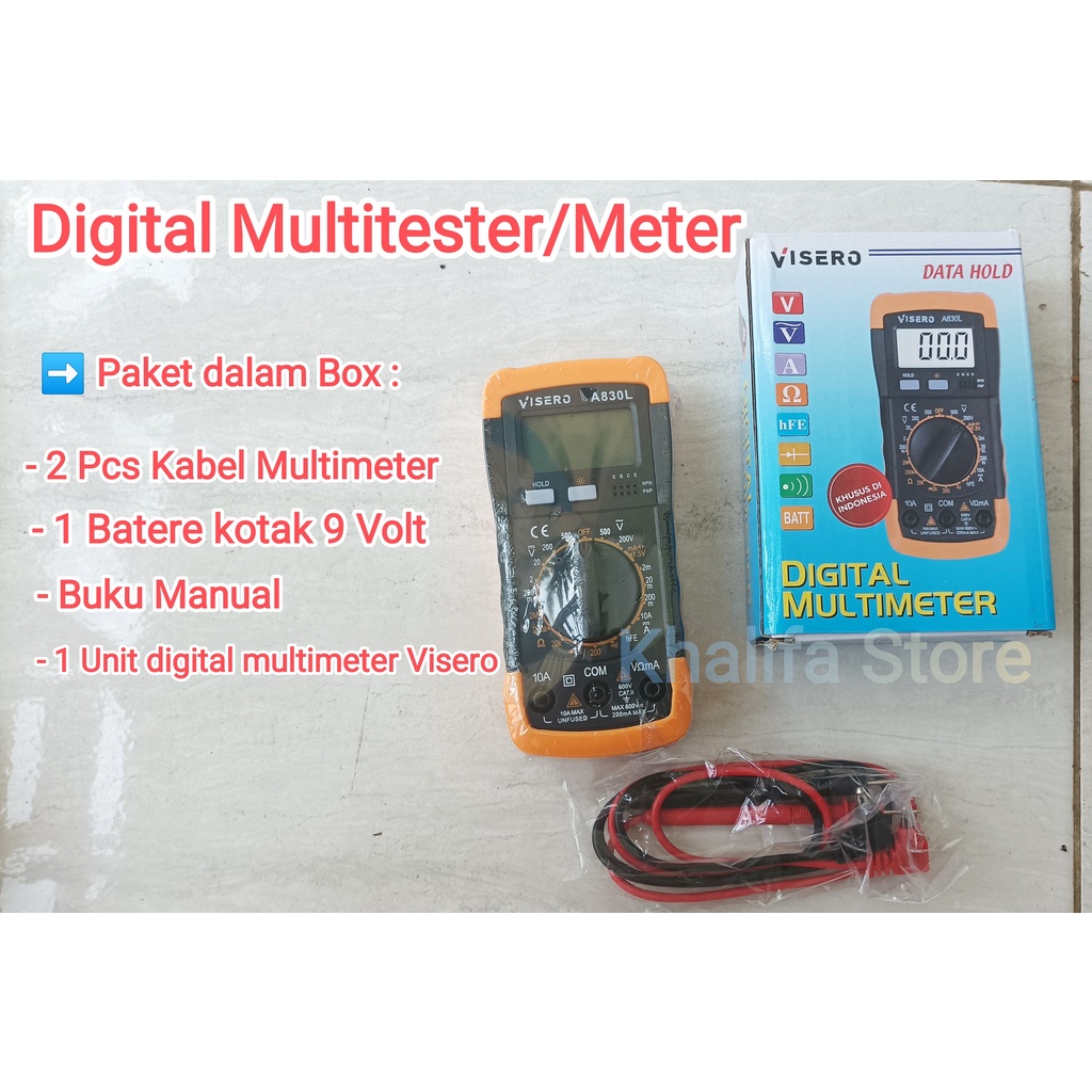 Jual Digital Kabel Jarum Alat Pengukur Tegangan Arus Dll Multitester ...