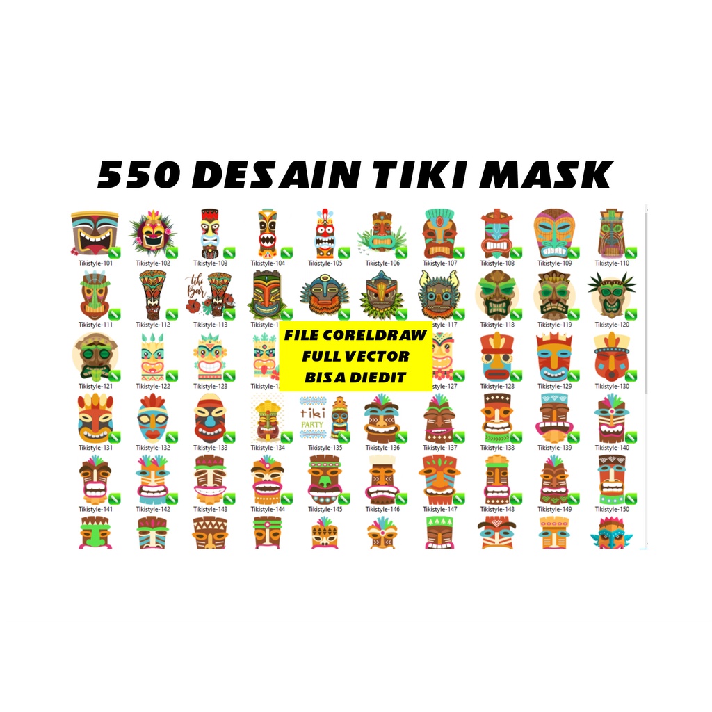 Jual 550 DESAIN TIKI MASK VECTOR | Shopee Indonesia