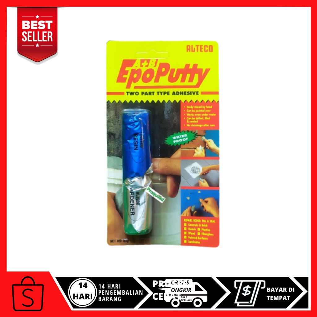 Jual Lem Epo Putty Alteco / Epo Putty / Lem porting 50 gram | Shopee ...