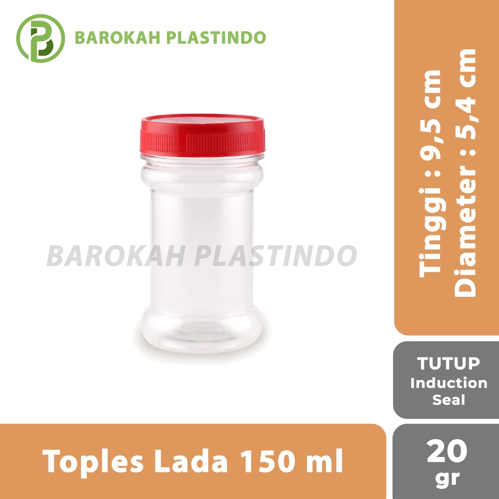 Jual Botol Toples Lada 150 ml / Toples Plastik 150 ml / Toples Sambal ...