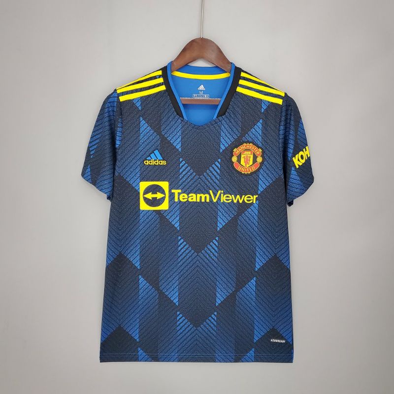 Jual JERSEY MANCHESTER UNITED 3RD BIRU HITAM 2020 2021 | Shopee Indonesia