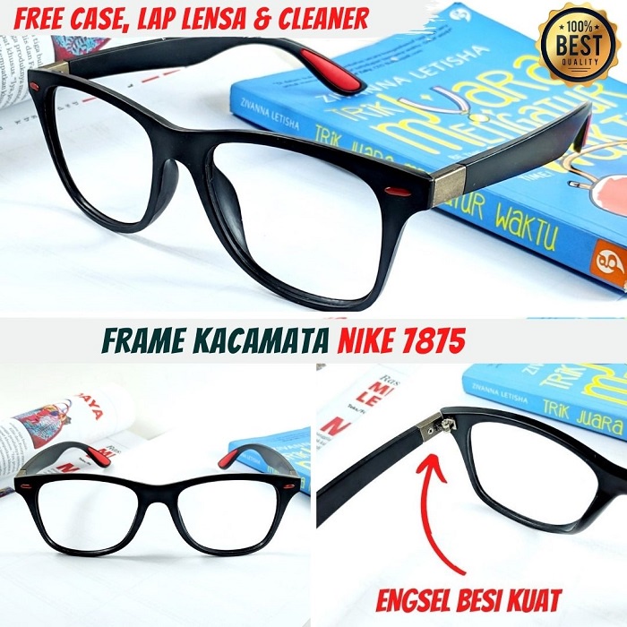 Jual Frame Kacamata Pria Keren Model Sporty Wayferer Red Black Kualitas Premium | Shopee Indonesia