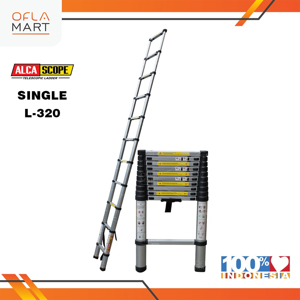 Jual Tangga Telescopic Ladder-Alca Scope Single 320 (3,2M) | Shopee ...