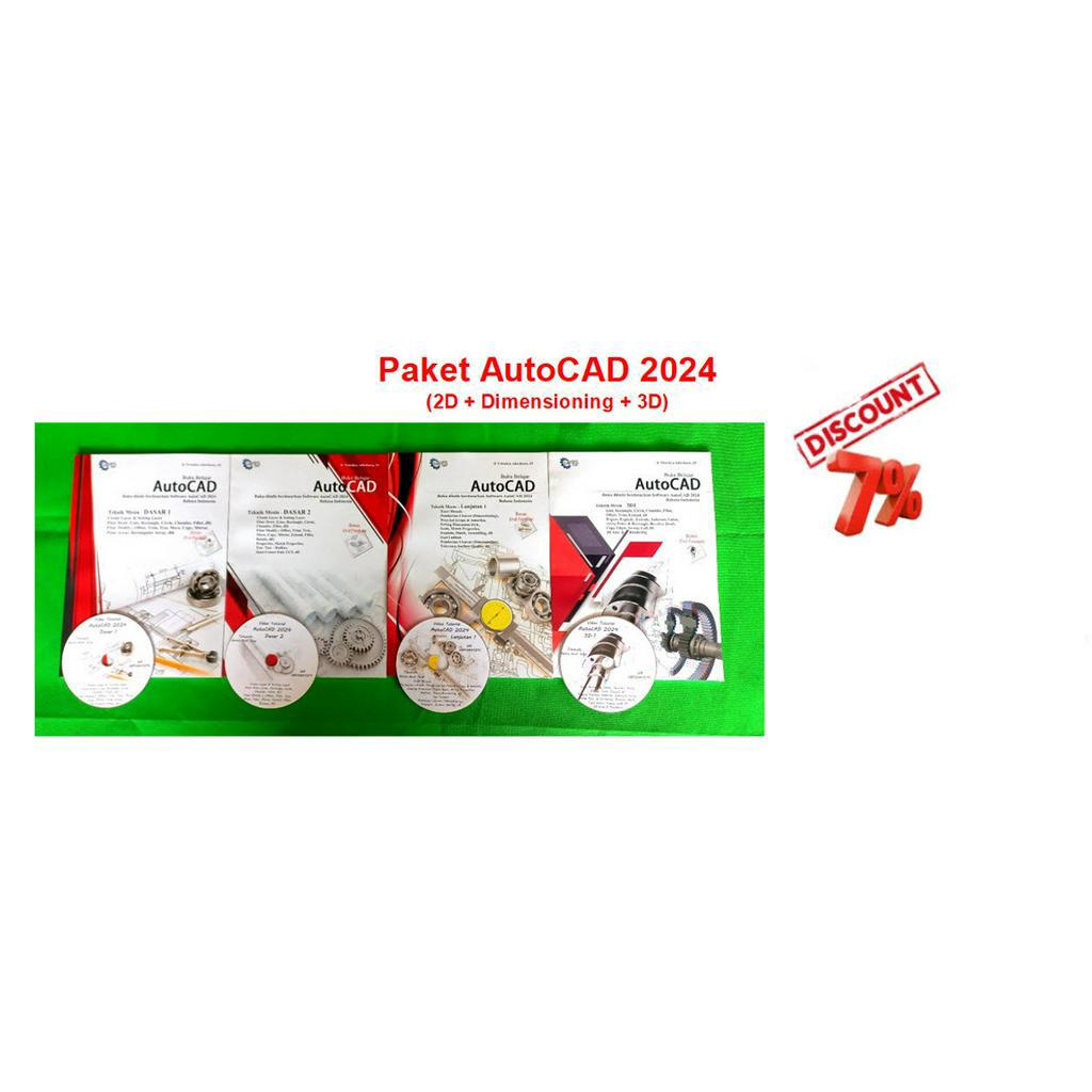 Jual Paket AutoCAD 2024 (4 Buku + 4 Dvd) | Shopee Indonesia