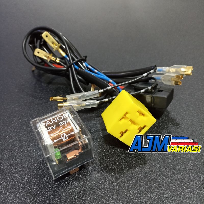 Jual Kabel Set Dan Relay Klakson 12V 80A / Kabel Set Klakson Motor ...