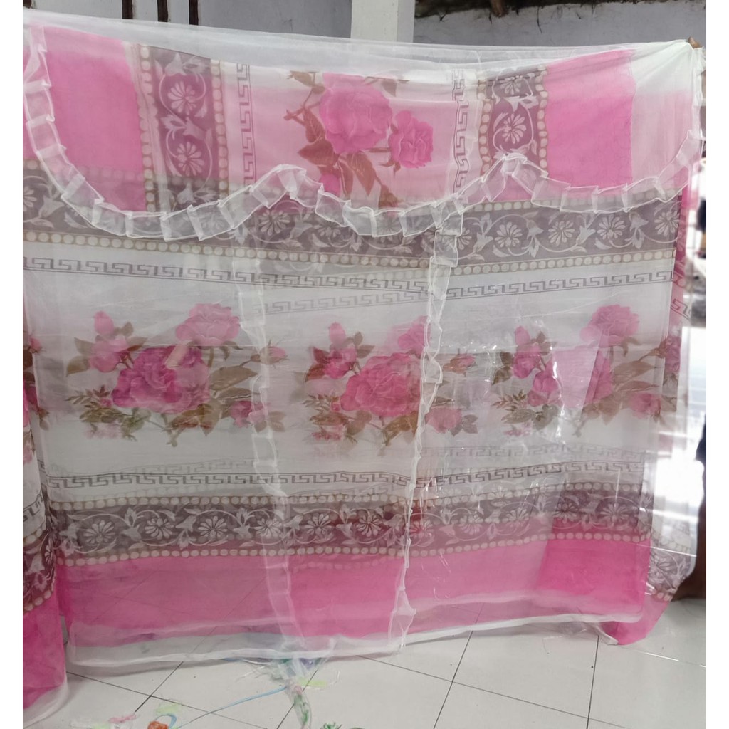 Jual KELAMBU TIDUR KOTAK KEMBANG MOTIF ANUGRAH TEBAL | Shopee Indonesia