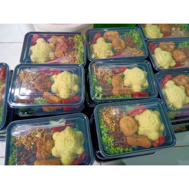 Jual Paket Nasi Kuning Bento Karakter Murah enak lengkap halal | Shopee Indonesia