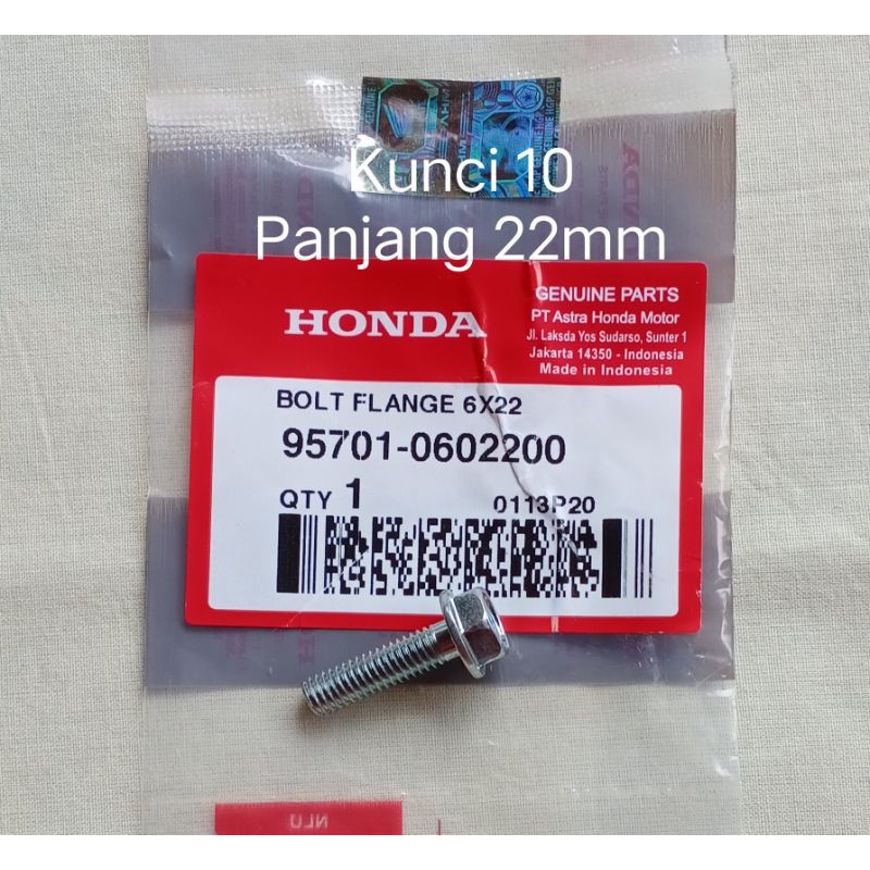 Jual Baut 6x22 Kunci 10 Panjang 22mm Motor Honda Ori AHM | Shopee Indonesia