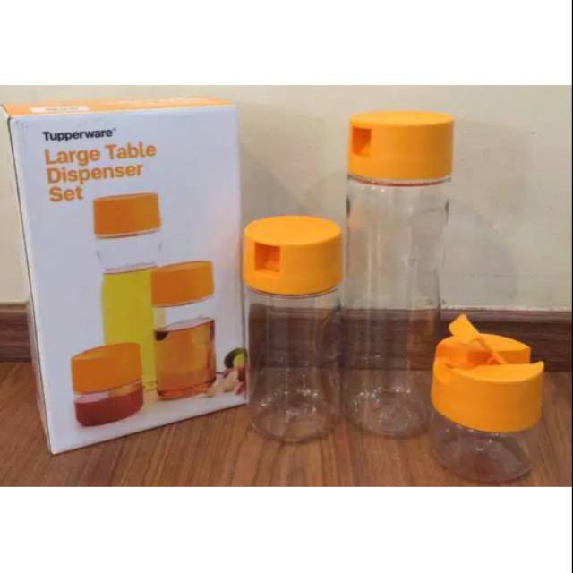 Jual Tupperware Large Table Dispenser Set (dengan BOX) | Shopee Indonesia