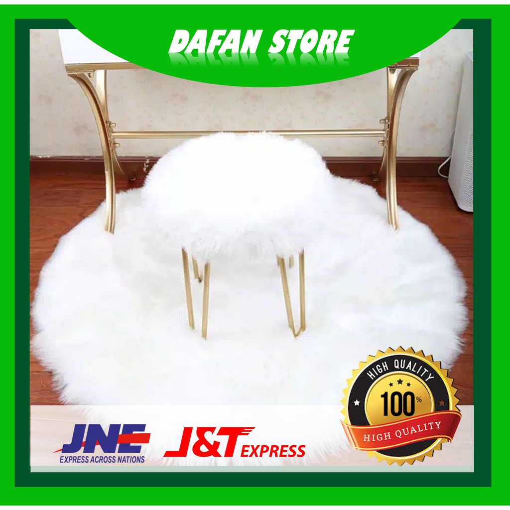 Jual Carpet Lantai Modern Bulat Atau Karpet Tikar Karpet Putih Diameter ...