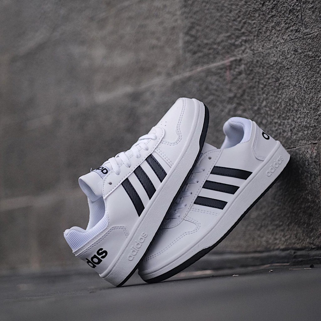 Jual Adidas Hoops 2.0 Low Black White (100% Original) | Shopee Indonesia