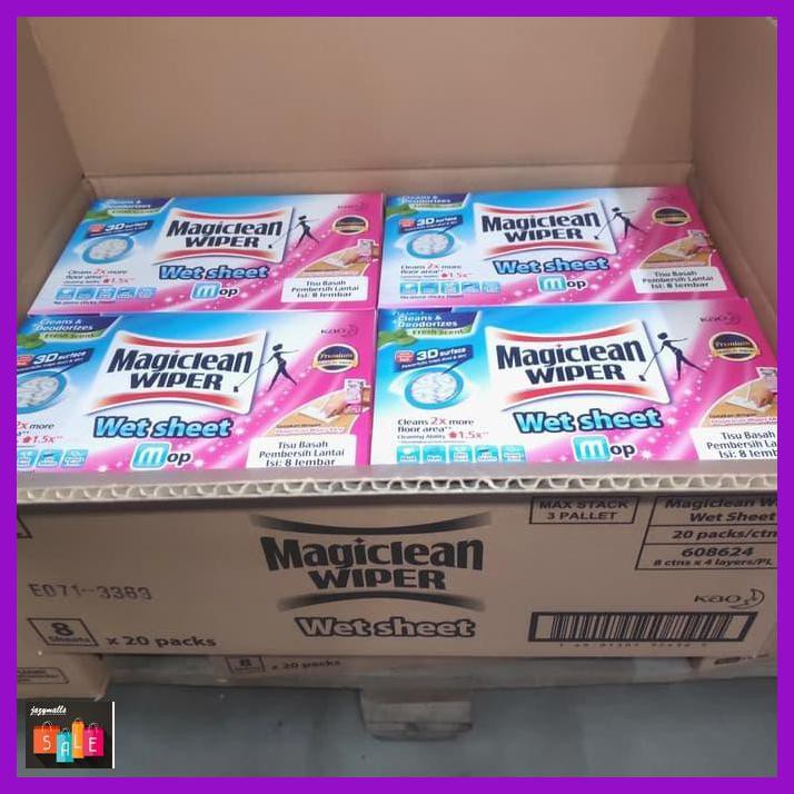 Jual PELALAT- MAGICLEAN WIPER WET SHEET 8'S / MAGIC CLEAN -ASLIII ...