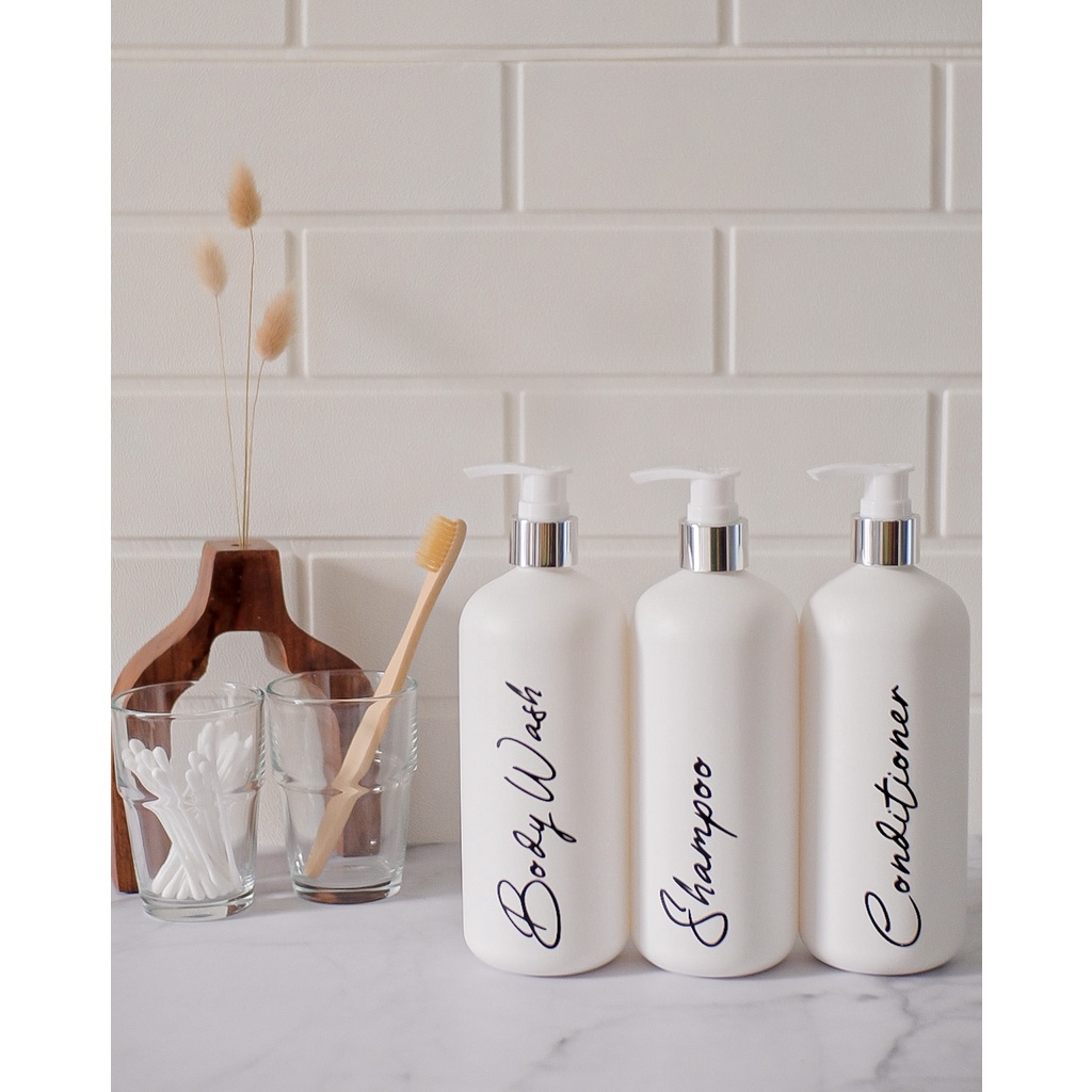 Jual BOTOL SABUN SHAMPOO CUCI TANGAN CUCI PIRING 500ML PUTIH REFILL ...