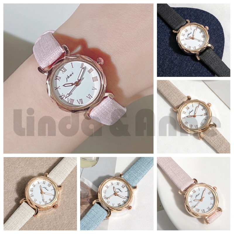 Jual Jam Tangan Romawi Wanita Analog Quartz Dial Bulat Desain Lucu ...