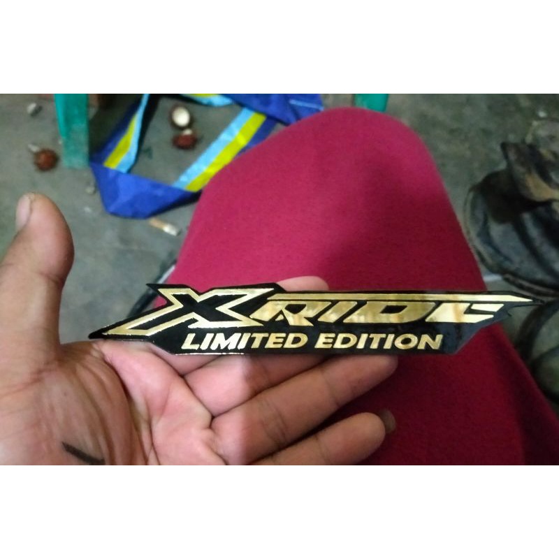 Jual Emblem Motor X-Ride Limited Edition Gold Custom | Shopee Indonesia