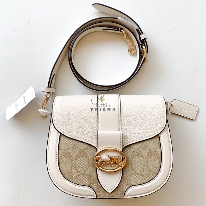 Jual COACH Georgie Saddle Bag In Signature Canvas | Shopee Indonesia