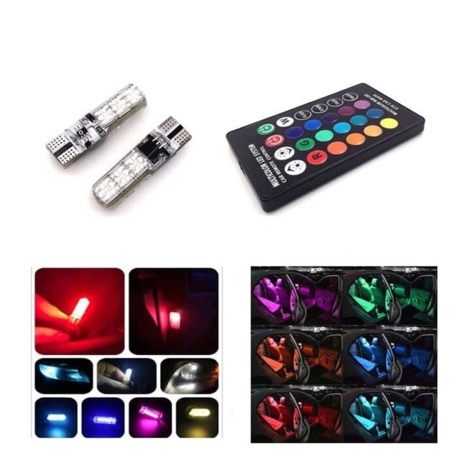 Jual [SET SAVE MEMORY] T10 RGB 6 MATA RGB WIRELESS REMOTE, T10 RGB 6 ...