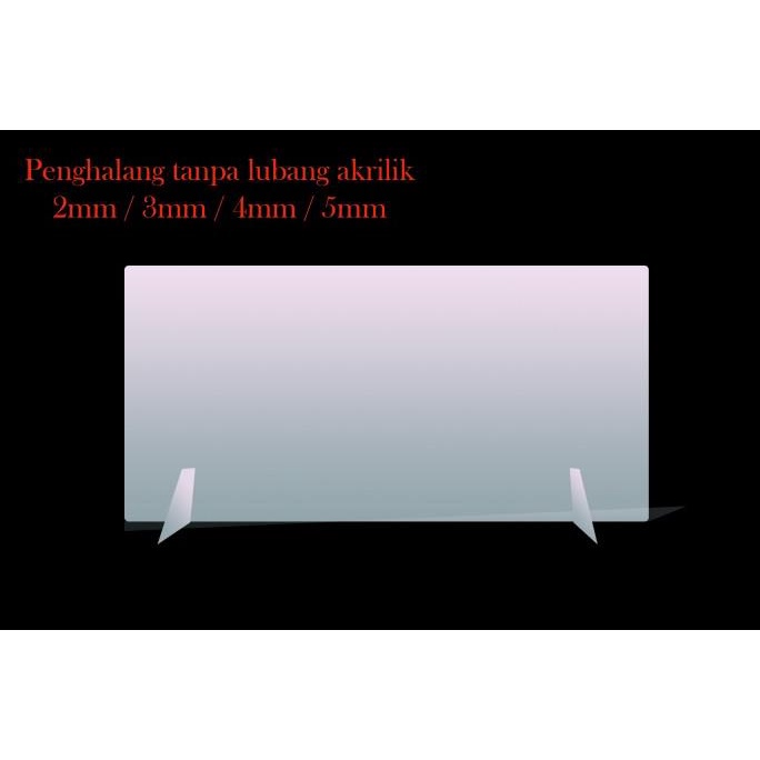 Jual Ready oke] Akrilik partisi/ table divider/ pembatas kasir 2MM ...