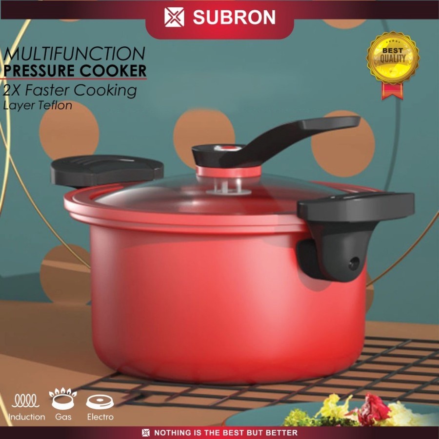 Jual Subron Panci Presto Teflon Pressure Cooker Lunak Totipotent 3.5 Liter | Shopee Indonesia