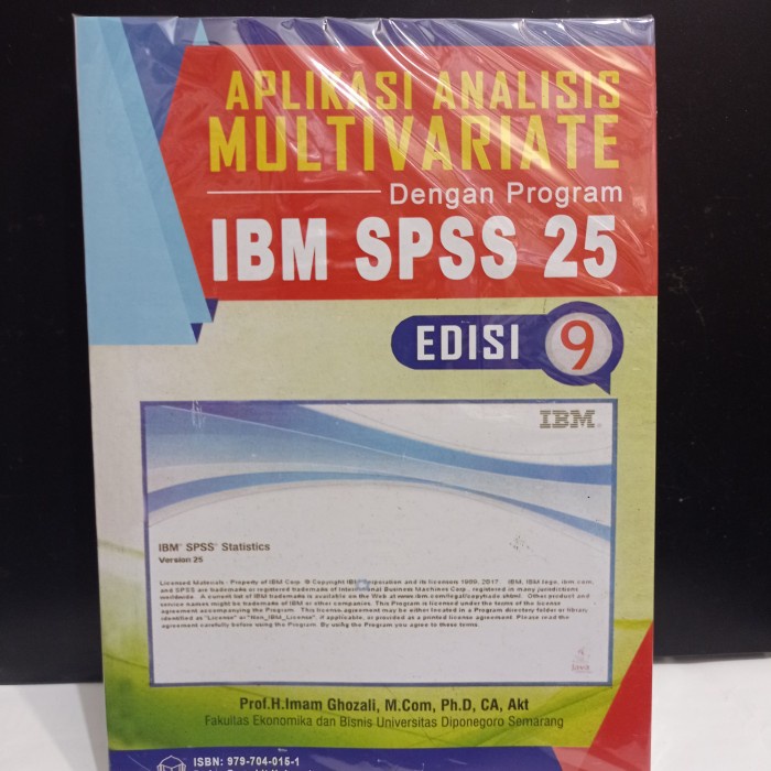 Jual Buku APLIKASI ANALISIS MULTIVARIATE DENGAN PROGRAM IBM SPSS 25 | Shopee Indonesia